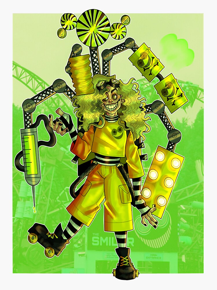 "Cool Aesthetic The Smiler Sona" Sticker for Sale by biryati | Redbubble