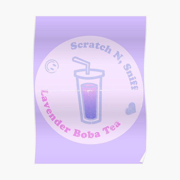 "Lavender Boba Tea" Poster for Sale by PaleBones | Redbubble