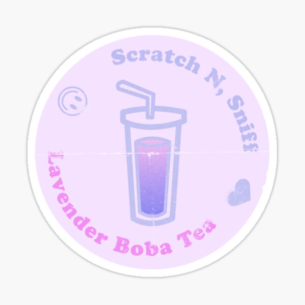 "Lavender Boba Tea" Sticker for Sale by PaleBones | Redbubble