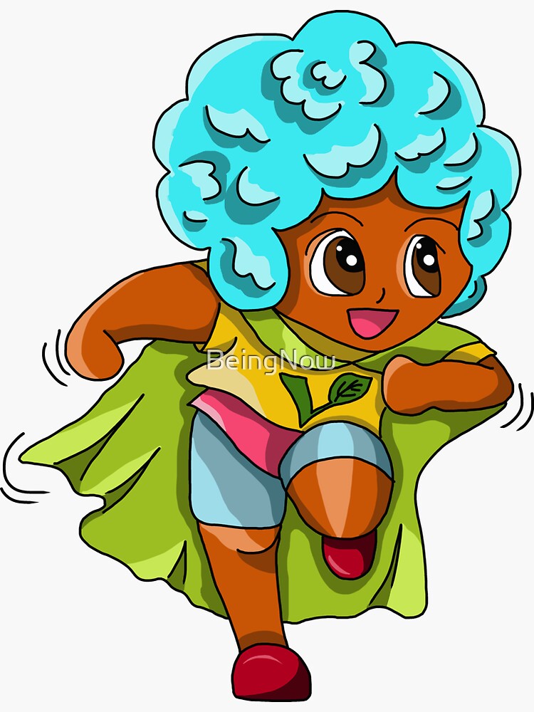 "plant based superhero" Sticker for Sale by BeingNow | Redbubble