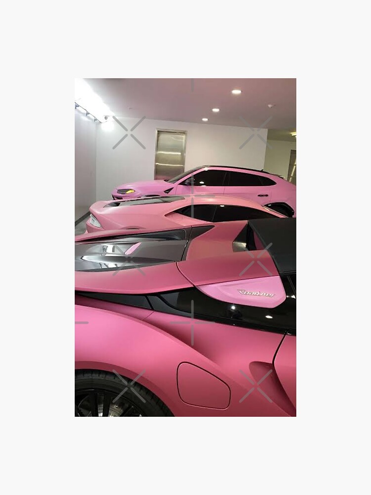 "Pink lambo aesthetic" Sticker for Sale by F1things | Redbubble