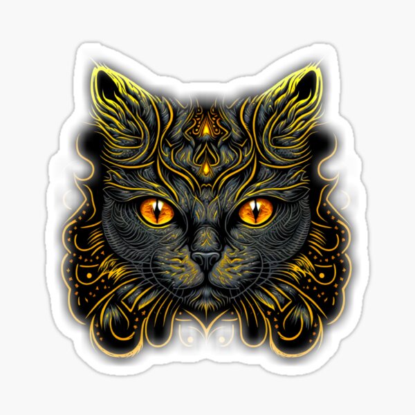 "Golden Cat 2" Sticker for Sale by pypelcoco | Redbubble