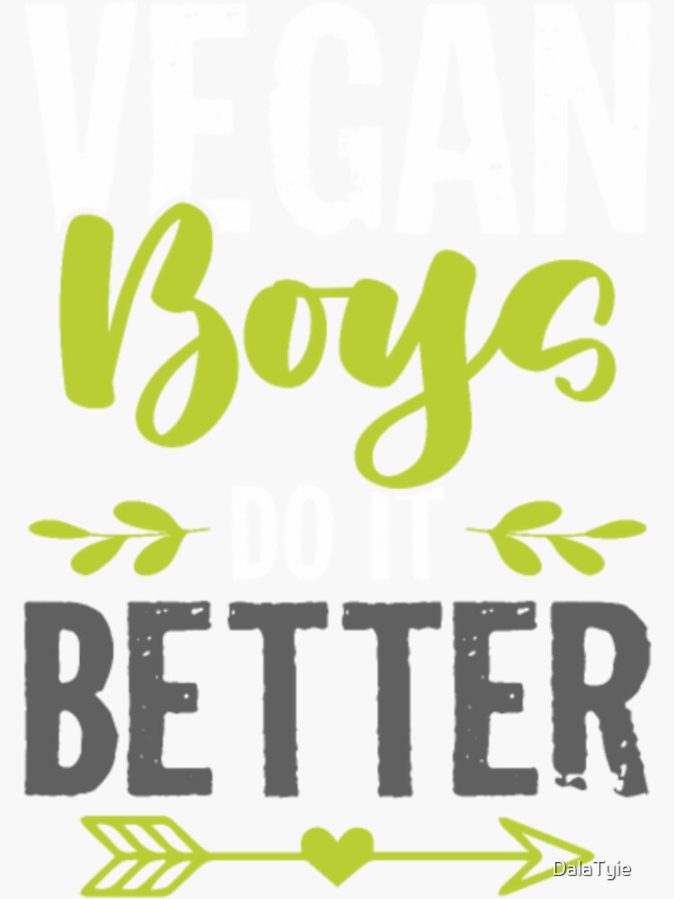 "Vegan Boy " Sticker for Sale by DalaTyie | Redbubble