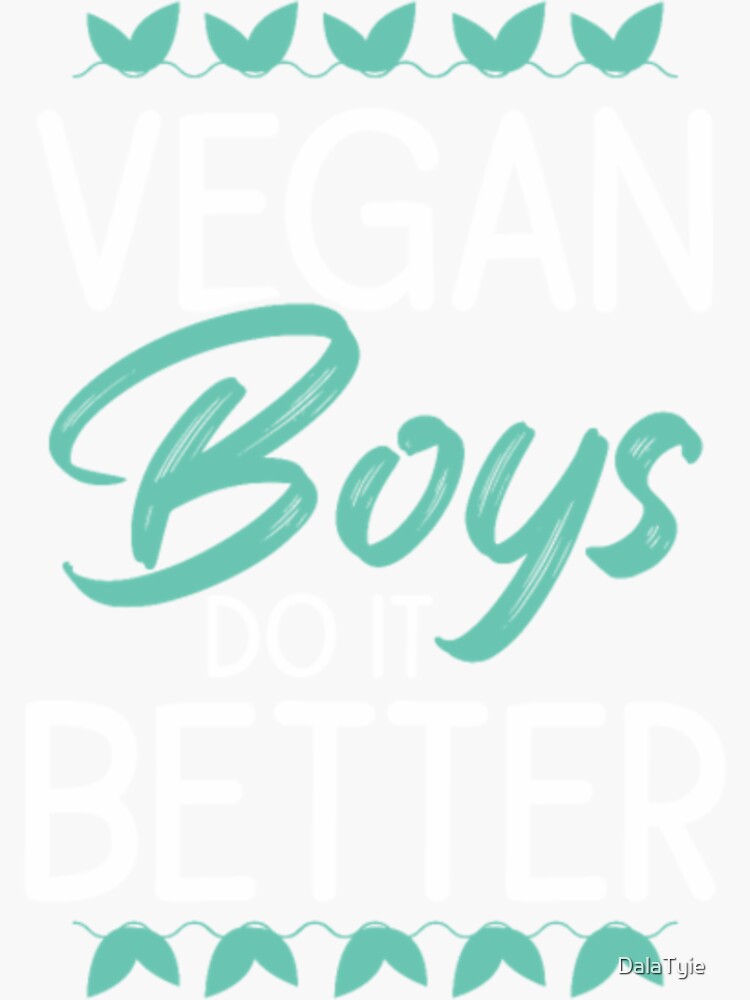 "Vegan Boy " Sticker for Sale by DalaTyie | Redbubble
