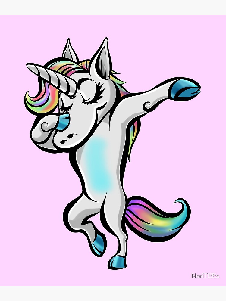 "Cute Dabbing Unicorn - Rainbow Dab Unicorn" Poster by NoriTEEs | Redbubble