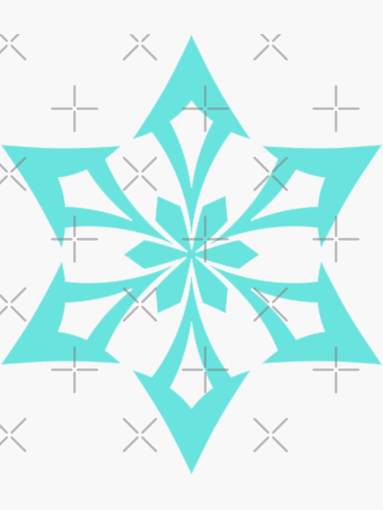"Genshin Impact Cryo Vision" Sticker for Sale by ravenbelly | Redbubble