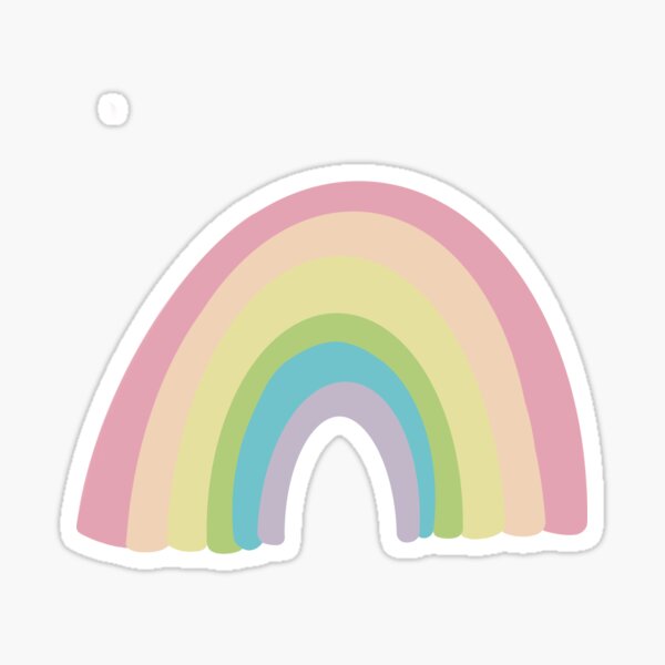"pastel rainbow" Sticker for Sale by NKG-illus | Redbubble