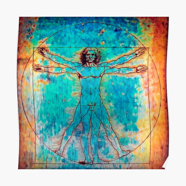 "The Vitruvian Man - Leonardo da Vinci" Poster for Sale by FelpoStore ...