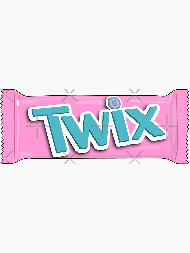 "Pastel Pink Twix" Sticker for Sale by Vector-Sunset | Redbubble