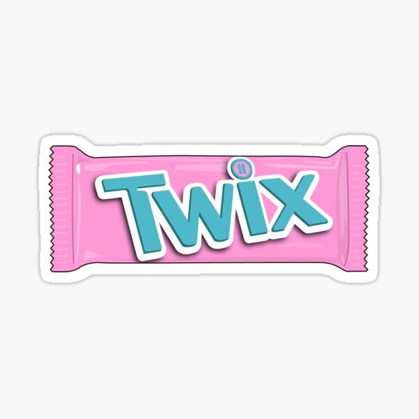 "Pastel Pink Twix" Sticker for Sale by Vector-Sunset | Redbubble