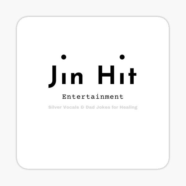 "Jin Hit Entertainment" Sticker for Sale by pinkmicrophone | Redbubble