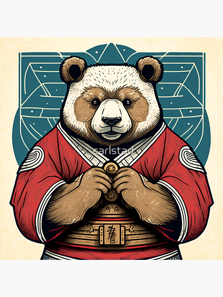 "Brazilian Jiu Jitsu Bear" Sticker for Sale by carlstad | Redbubble