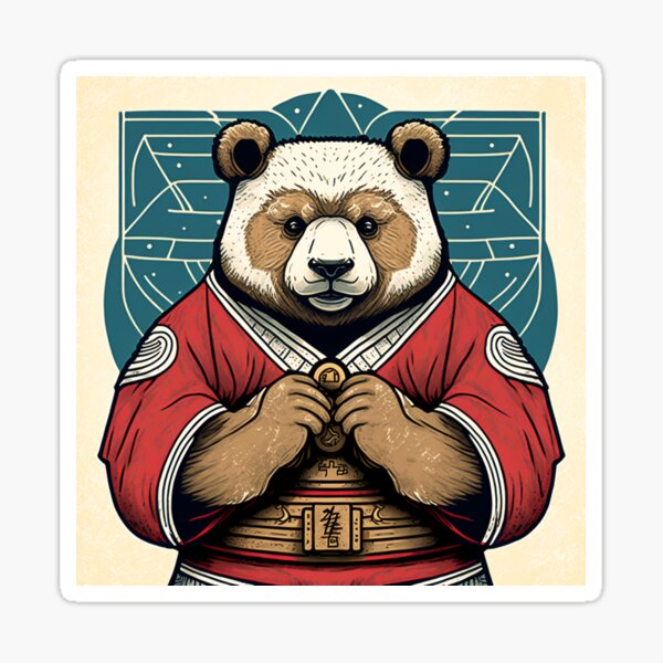 "Brazilian Jiu Jitsu Bear" Sticker for Sale by carlstad | Redbubble