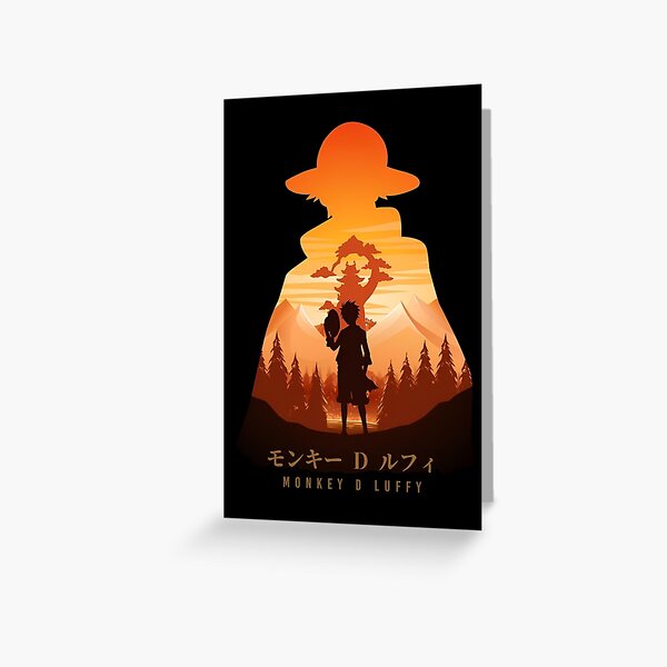 "Monkey D Luffy " Greeting Card for Sale by Thebestindesign | Redbubble