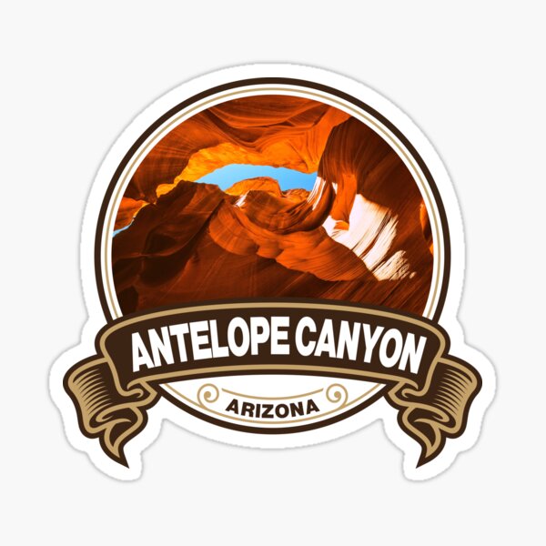 "Antelope Canyon Arizona Travel Badge" Sticker for Sale by ...