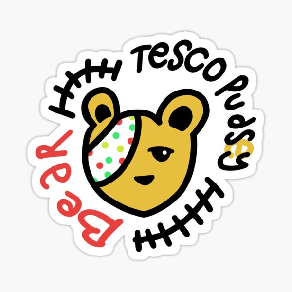 "Tesco Pudsey Bear Spotty Children Cute" Sticker for Sale by Prbwaras ...