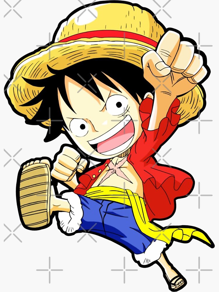 "monkey d luffy one piece" Sticker for Sale by Yor-art | Redbubble