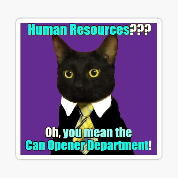 "CAT CORPORATE HR" Sticker for Sale by coffeecountyjim | Redbubble