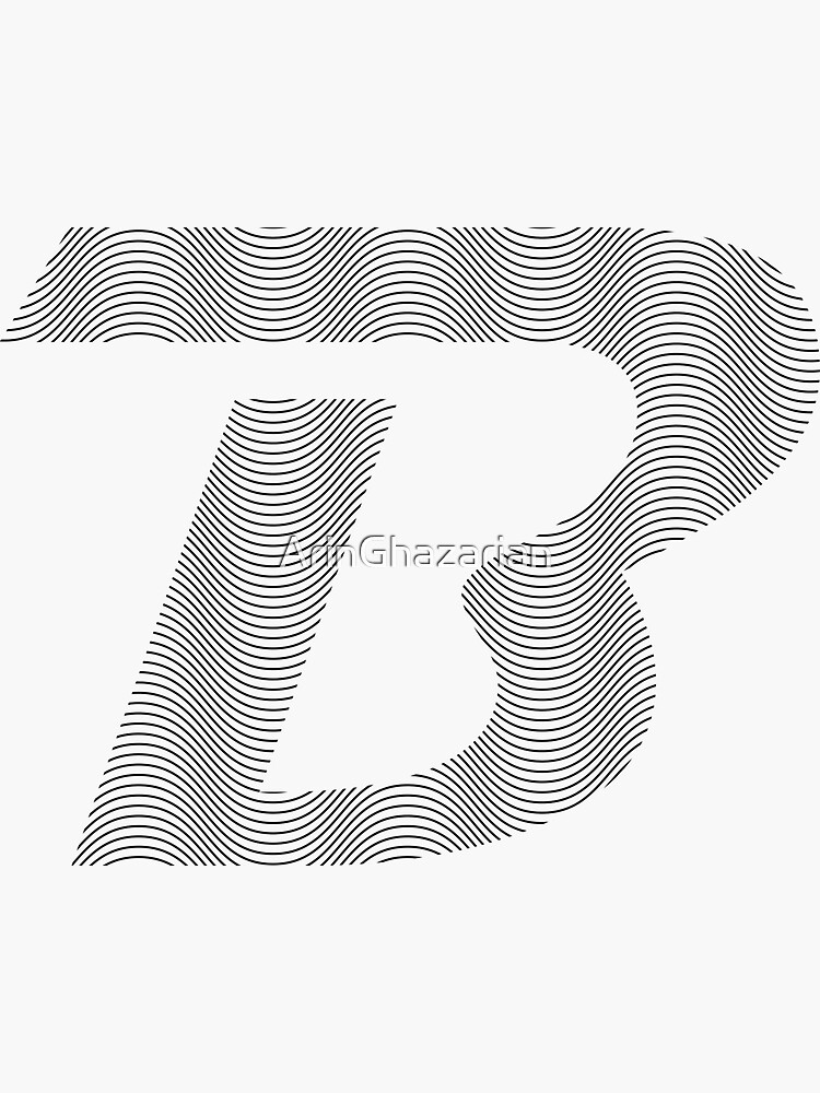 "Letter B" Sticker for Sale by ArinGhazarian | Redbubble