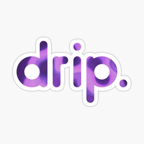 "This is purple drip." Sticker for Sale by drip-clothes | Redbubble