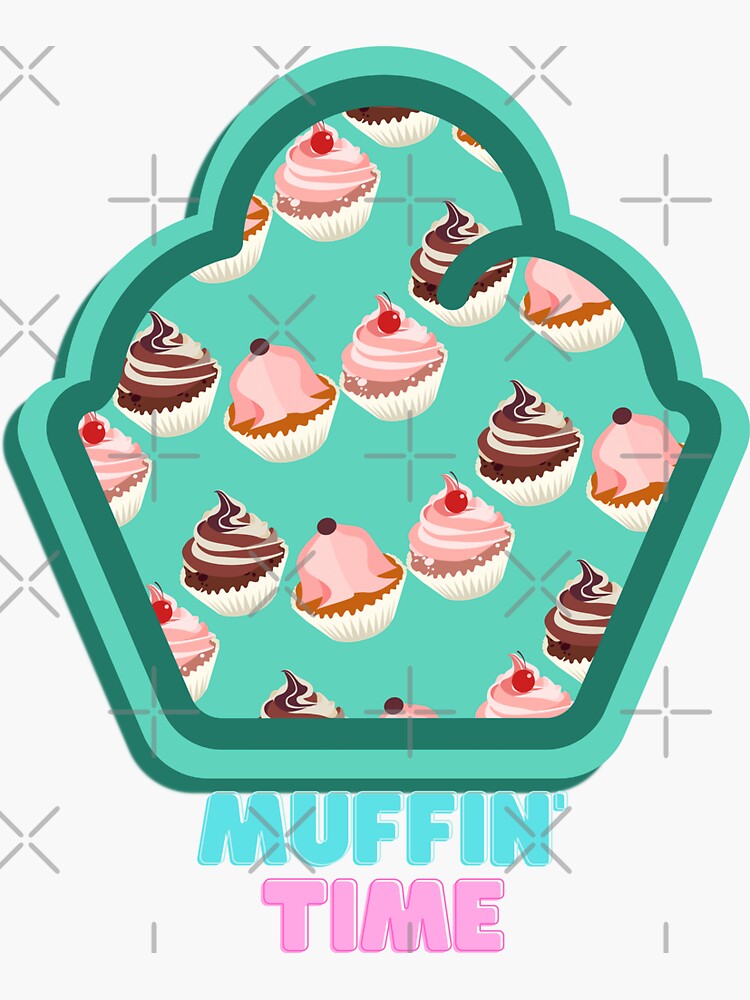 "Muffin` time" Sticker for Sale by Vicemachine | Redbubble