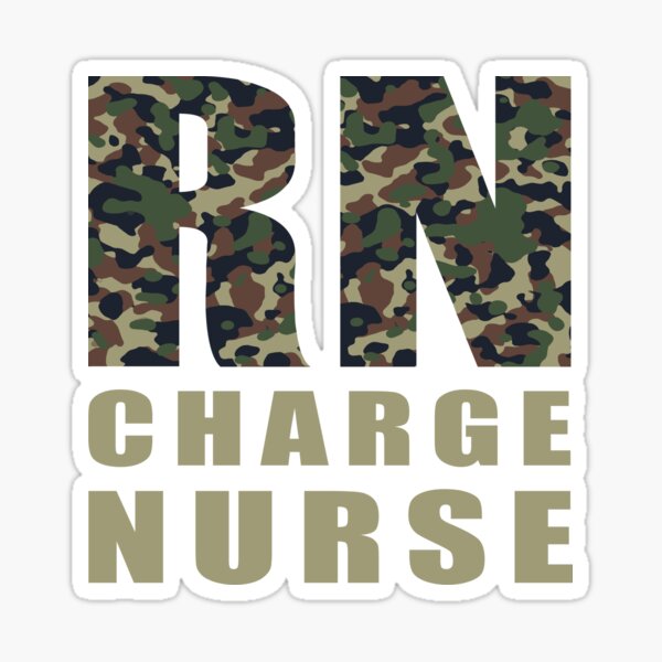 "RN Charge Nurse - Camouflage style" Sticker for Sale by TaraGbear ...