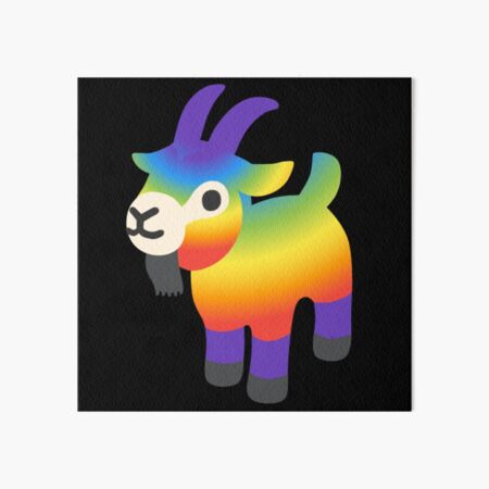 "Rainbow Goat Android Emoji Sticker Design" Art Board Print for Sale by ...