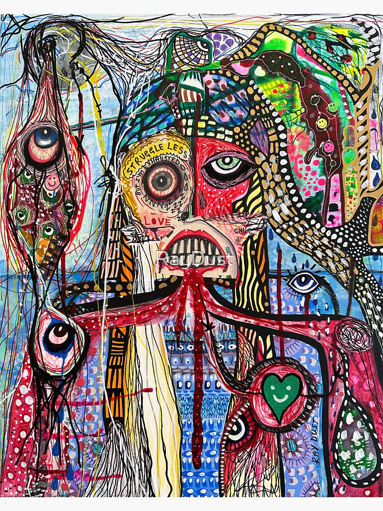 "Clean Out The Clutter! Abstract Portrait Art" Sticker for Sale by ...