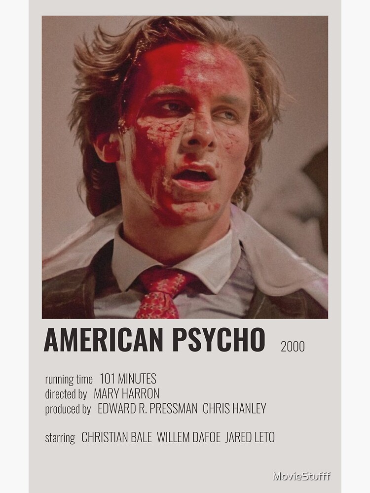 "American Psycho" Sticker for Sale by MovieStufff | Redbubble