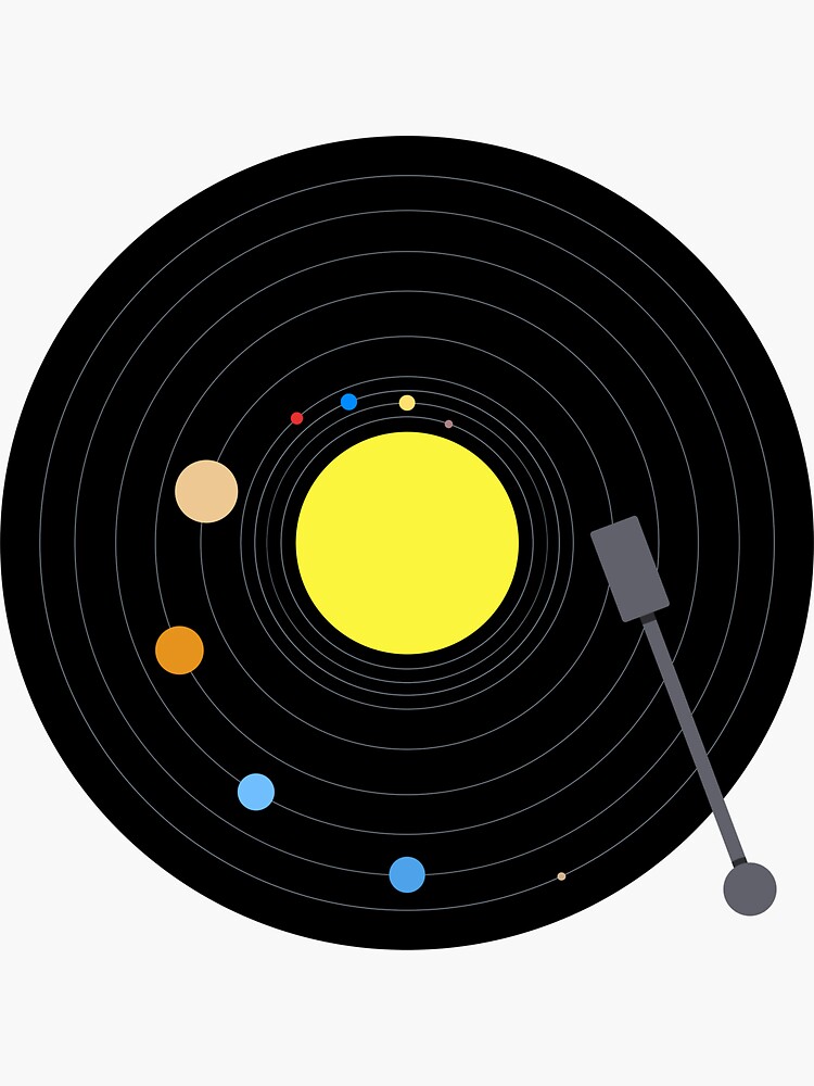 "Solar System Vinyl Record (Minimal version)" Sticker for Sale by ...
