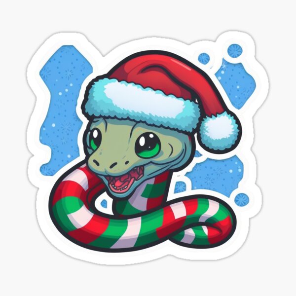 "Christmas Snek Sticker 3" Sticker for Sale by sixblackroses | Redbubble