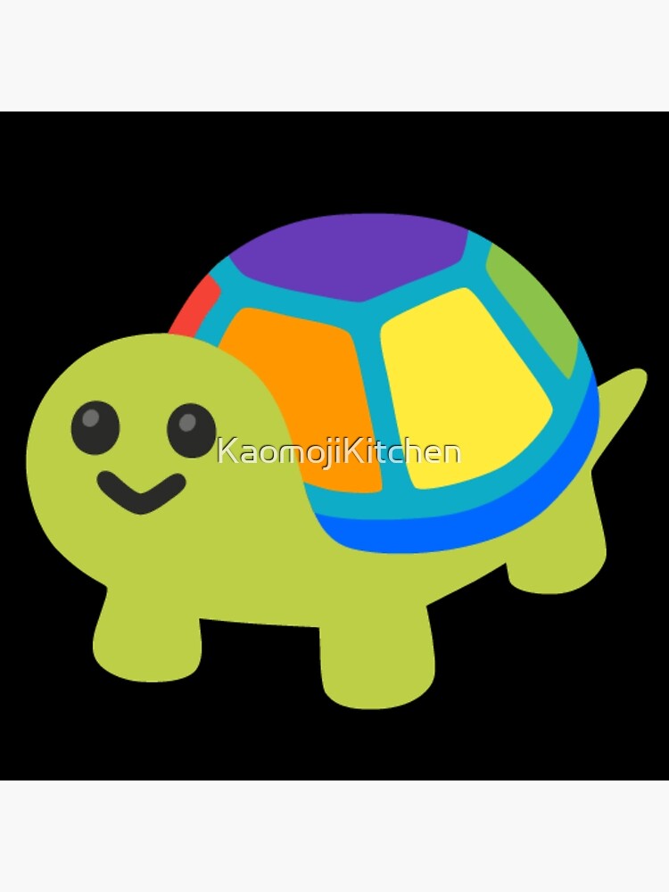 "Rainbow Turtle Android Emoji Sticker Design" Poster for Sale by ...