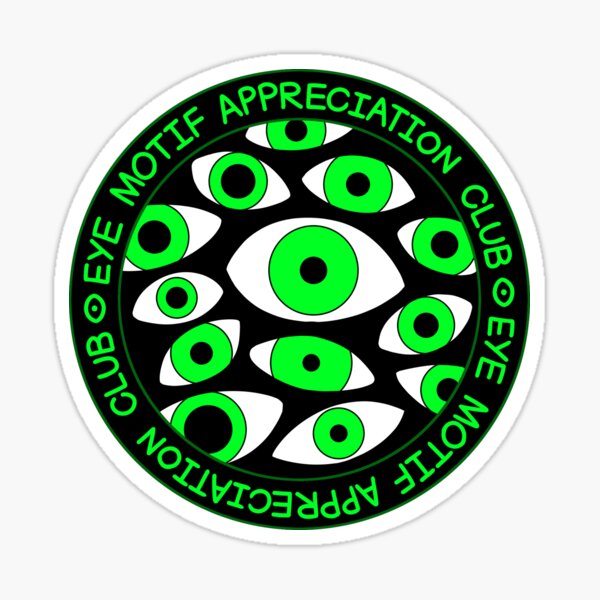 "Eye Motif Appreciation Club - Green" Sticker for Sale by galaxia ...