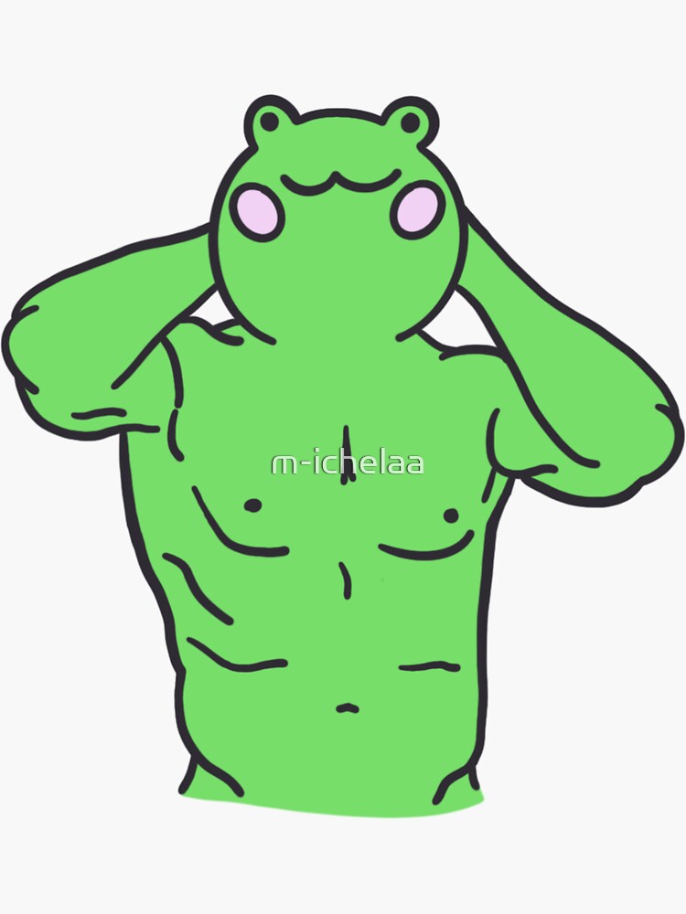 "muscular sexy meme frog" Sticker for Sale by m-ichelaa | Redbubble