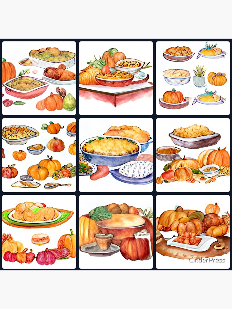 "Stuffing art / Thanksgiving art" Poster for Sale by CinderPress ...