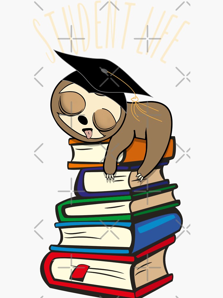 "Graduation sleepy sloth" Sticker for Sale by TipTopTapo | Redbubble