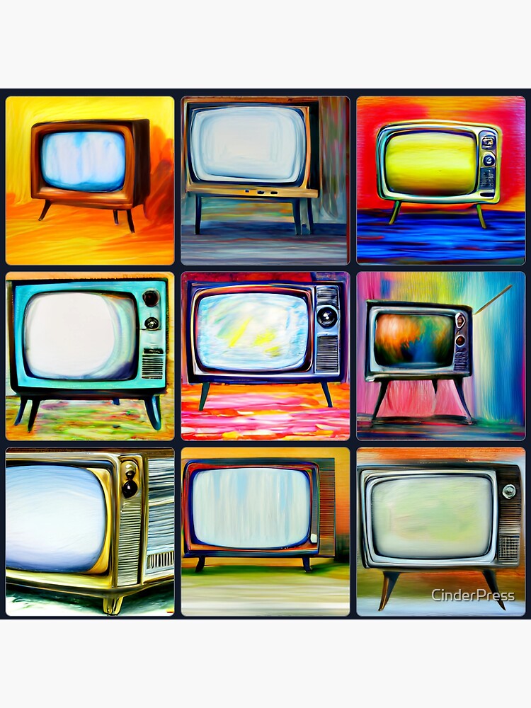 "World Television / Old Television art" Poster for Sale by CinderPress ...