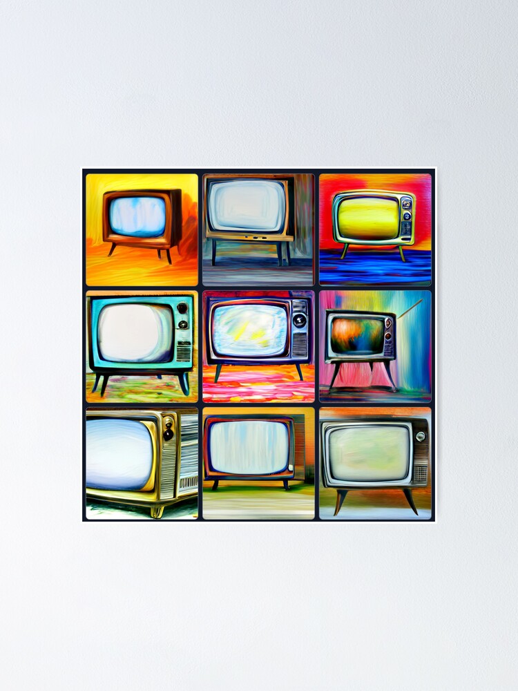 "World Television / Old Television art" Poster for Sale by CinderPress ...