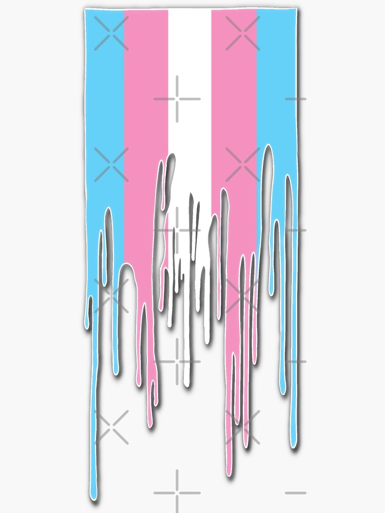 "DRIP (Trans Flag)" Sticker for Sale by TheTransStyle | Redbubble