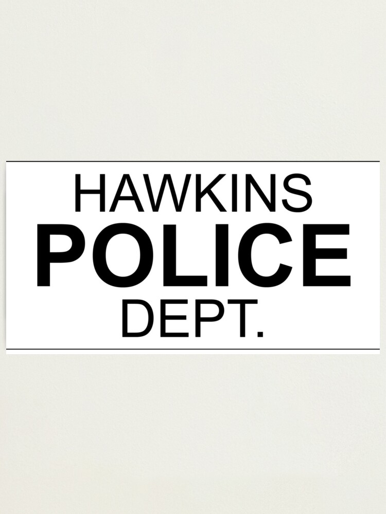 "Hawkins police dept. Stranger Things " Photographic Print by ...