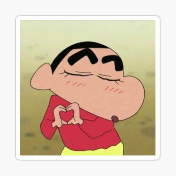 "shinchan heart" Sticker for Sale by Luli-25 | Redbubble