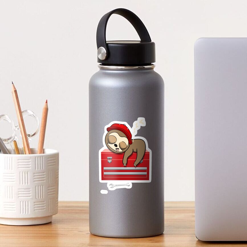 "Mechanic sleepy sloth" Sticker for Sale by TipTopTapo | Redbubble