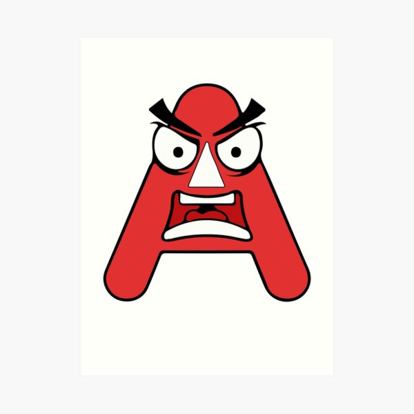 "Emotion Letter A Alphabet Lore, Angry Latter Alphabet Lore" Art Print ...