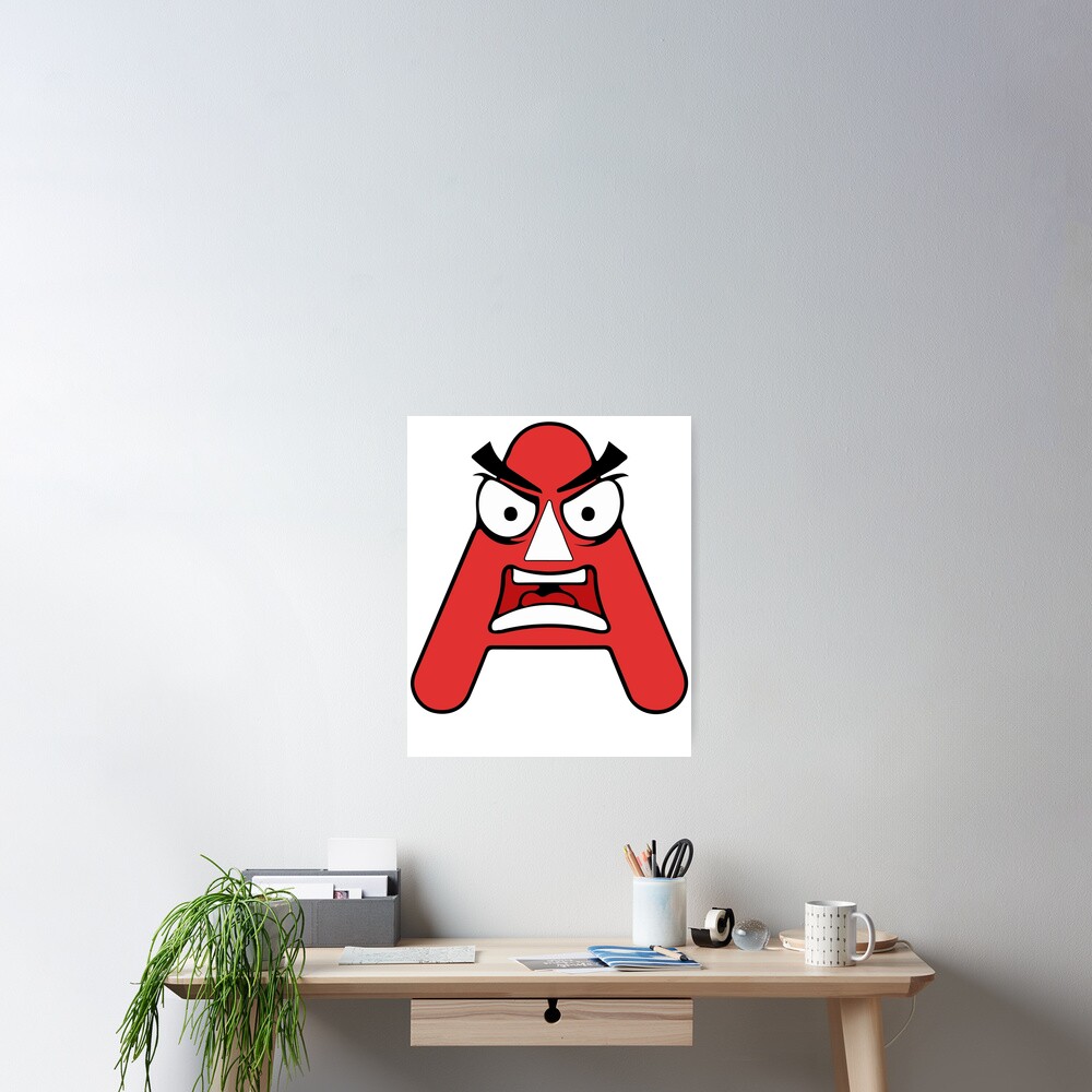 "Emotion Letter A Alphabet Lore, Angry Latter Alphabet Lore" Poster for ...