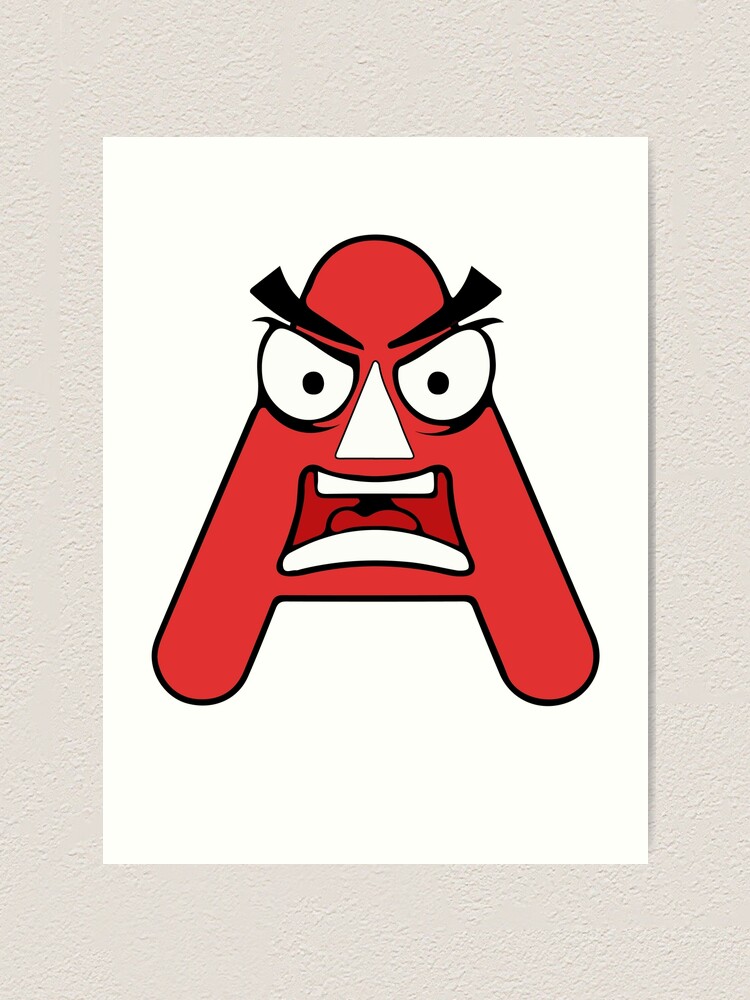 "Emotion Letter A Alphabet Lore, Angry Latter Alphabet Lore" Art Print ...