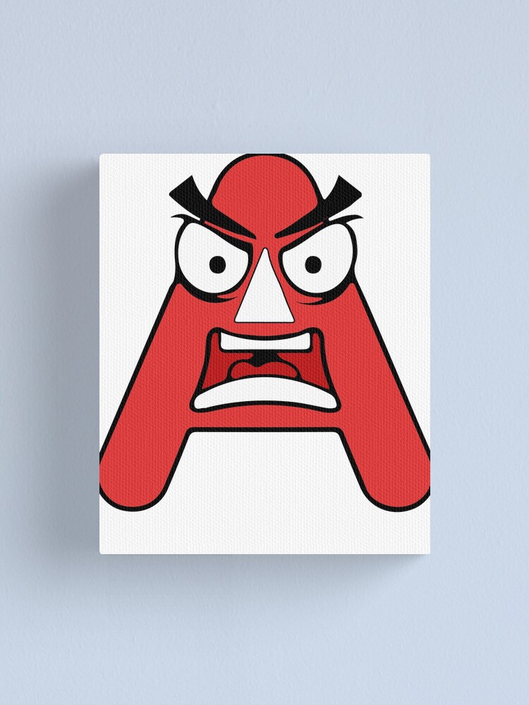 "Emotion Letter A Alphabet Lore, Angry Latter Alphabet Lore" Canvas ...