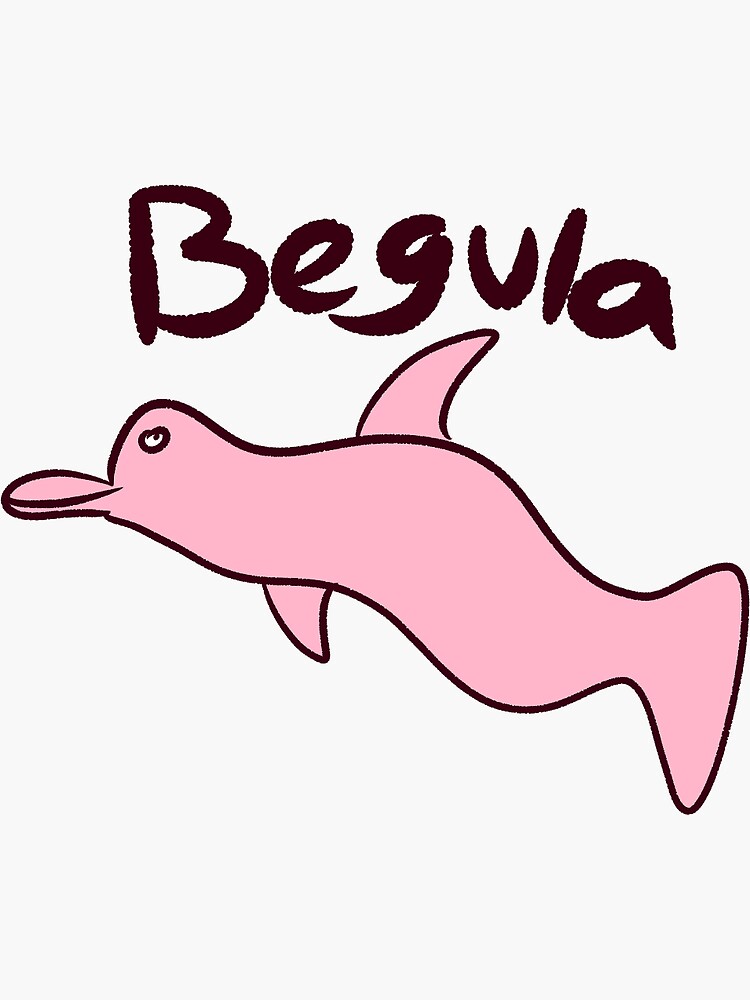 "Shitty Beluga "Begula" sticker pink" Sticker for Sale by ...