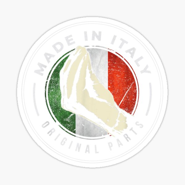 "Italian Hand Gesture with Italian Flag" Sticker for Sale by favor ...
