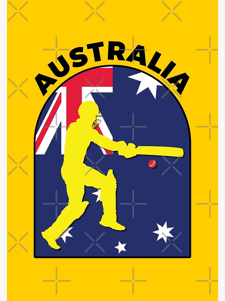 "Australien-Kricket-Kricketspieler-Schlagmann-Australien-Flagge ...