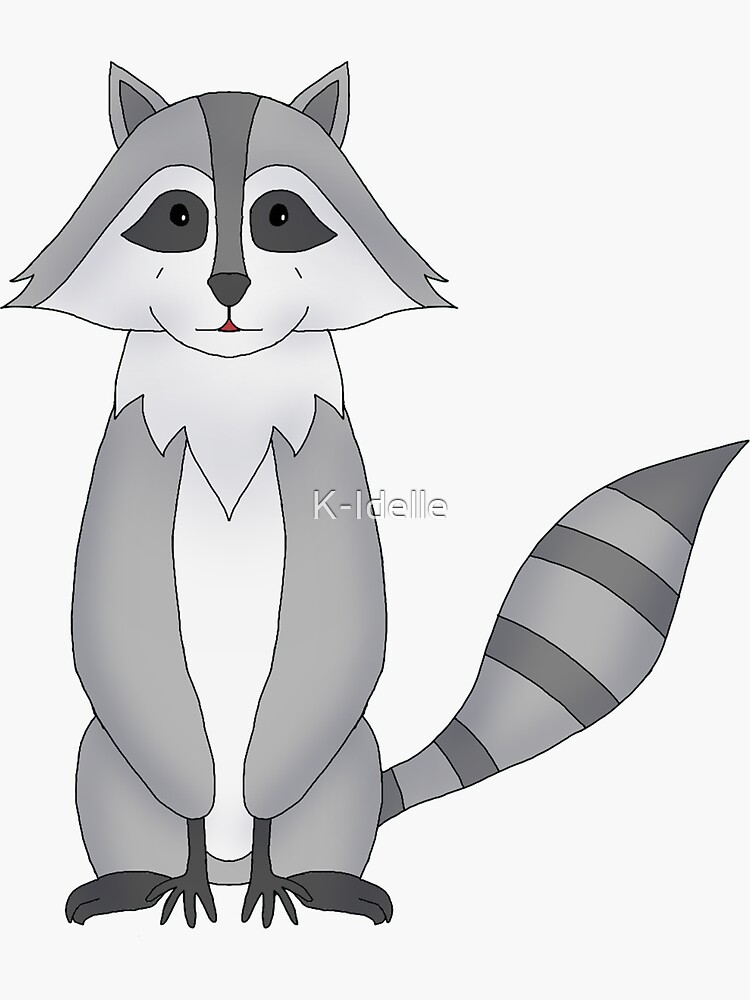 "Rebecca the Raccoon" Sticker for Sale by K-Idelle | Redbubble